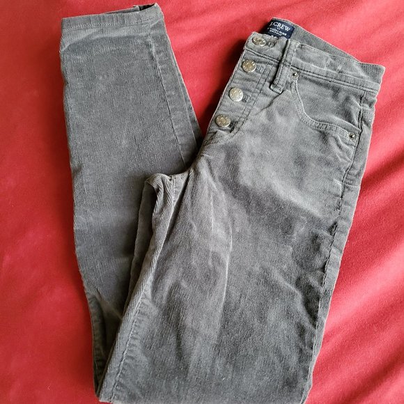 J. Crew | Pants & Jumpsuits | J Crew Dark Gray Corduroy 9 High Rise ...